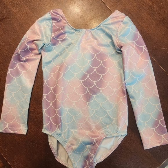 One Pieces | Pastel Mermaid Scale Long Sleeve Leotard | Poshmark